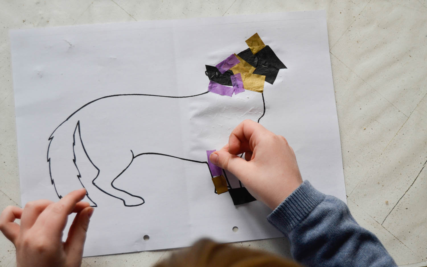 Activité collage - Occuper les enfants - Maman à tout Faire